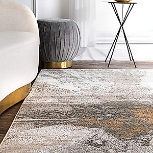 nuLOOM Cyn Abstract Runner Rug, 2' 8" x 8', Silver