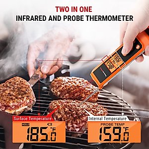 ThermoPro TP511 Digital Candy Thermometer + ThermoPro TP420 2-in-1 Instant Read Thermometer for Cooking