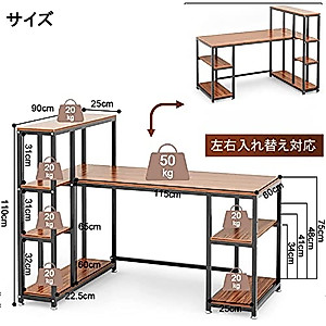 DEWEL Computer Desk with Drawer, 47” Executive Desk Office Writing Desk PC Laptop Workstation Space-Saving Study Desk with Storage for Home Office Study