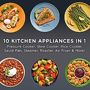 Crock-pot SCCPPA800-V1 Express Crisp 8-Quart Pressure Cooker Includes Air Fryer Lid, Stainless Steel