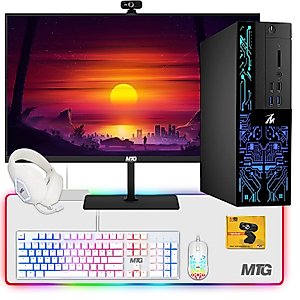 Computer Desktop PC, Intel Core i5-6500, TechMagnet Siwa 6, New MTG 22 Inch Monitor, 16GB RAM, 2TB, 1GB Graphic Card, Gaming Kit, Webcam, WiFi, Windows 10 Pro (Renewed)