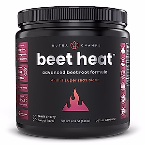 Beet Root Powder Circulation Supplement | Superfood Powder Nitric Oxide Supplement with Beetroot Juice, Super Reds Powder & Grape Seed Extract | No Sugar Beet Supplement