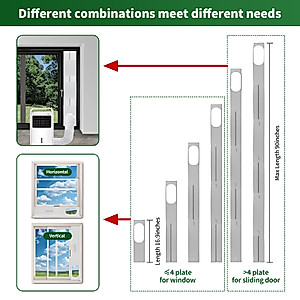 BYOFI Portable air conditioner sliding door vent kit，Adjustable Portable AC Window Kit for 5.9” Exhaust Hose，Adjustable Ac Vent Kit for Sliding Door Max length 90inches