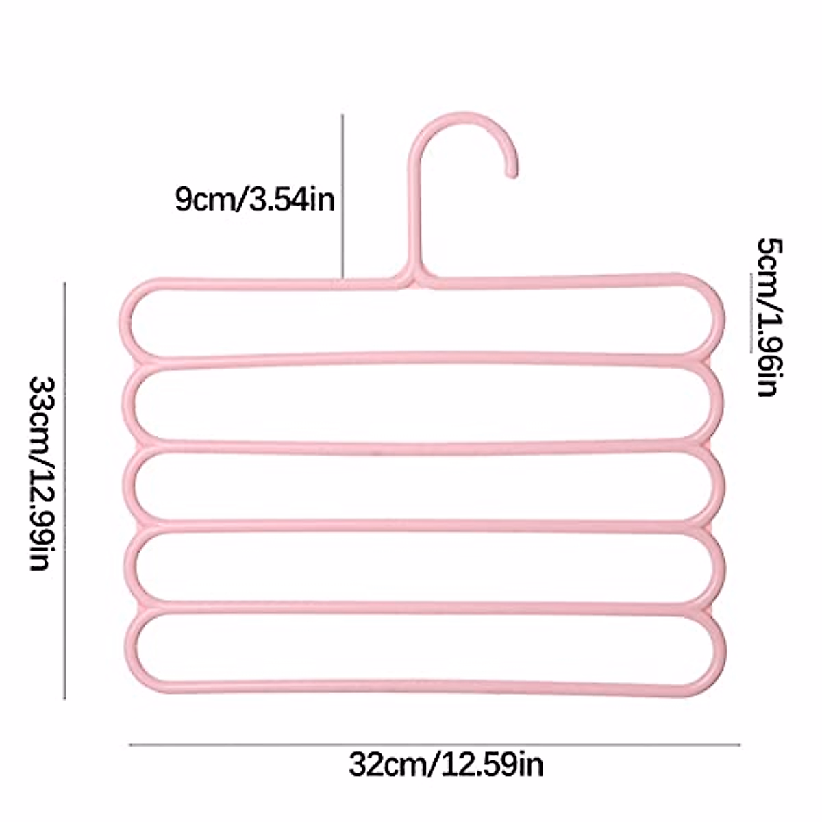 Organization and Storage, Multi-Functional 5-Layer Pants Hangers Space-Saving Non-Slip Multi-Layer Trouser Rack, College Dorm Room Essentials,Closet Storage for Jean Trousers Scarf (Blue)