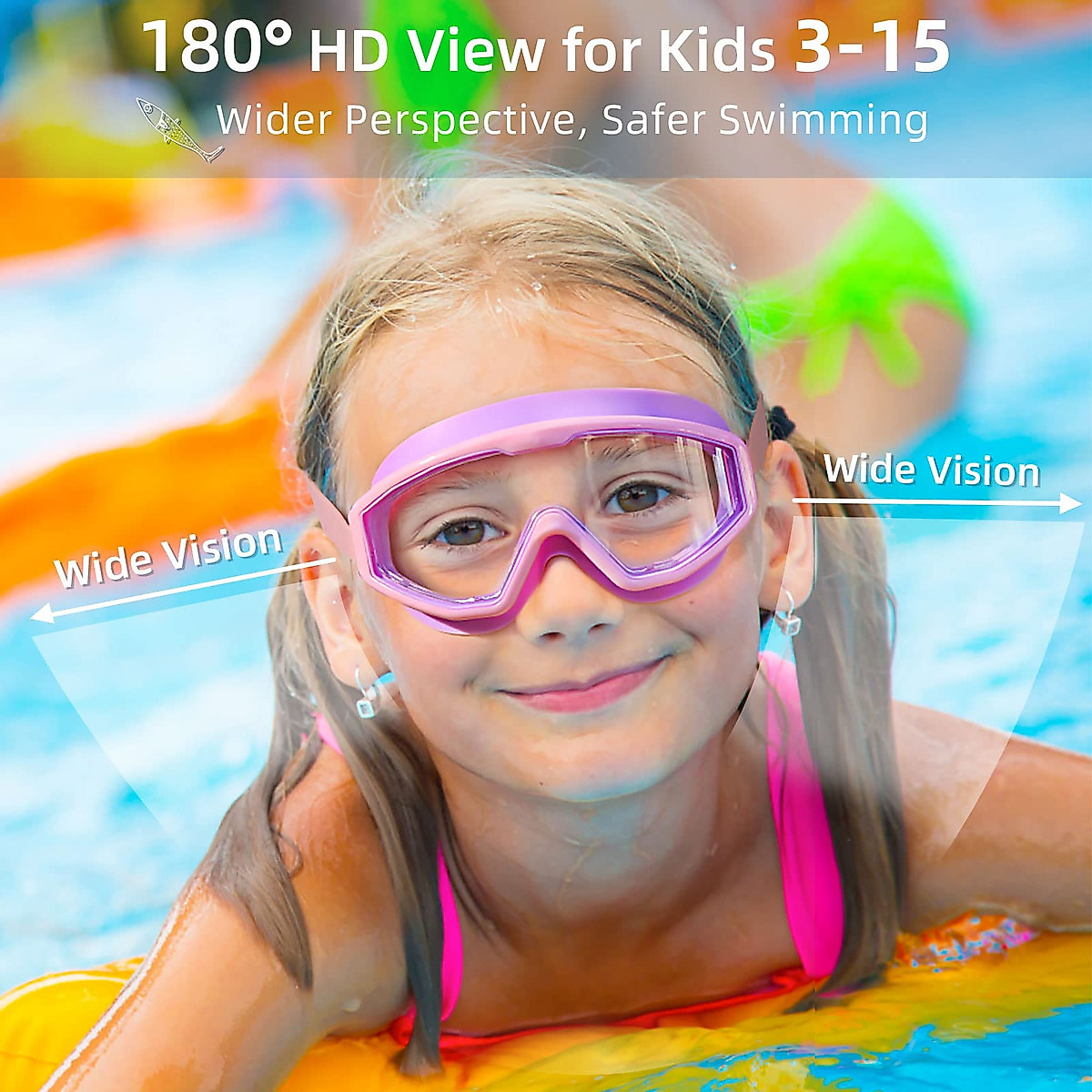 Freela Goggles Swim Goggles Swimming Goggles for Kids 6-14 4-7 8-12 3-6 2-4 3-5 3-10 4-8 Age 3 4 5 Year Old Toddler Pool Water Clear Beach Goggles Boys Girls Youth Childrens Child Anti Fog
