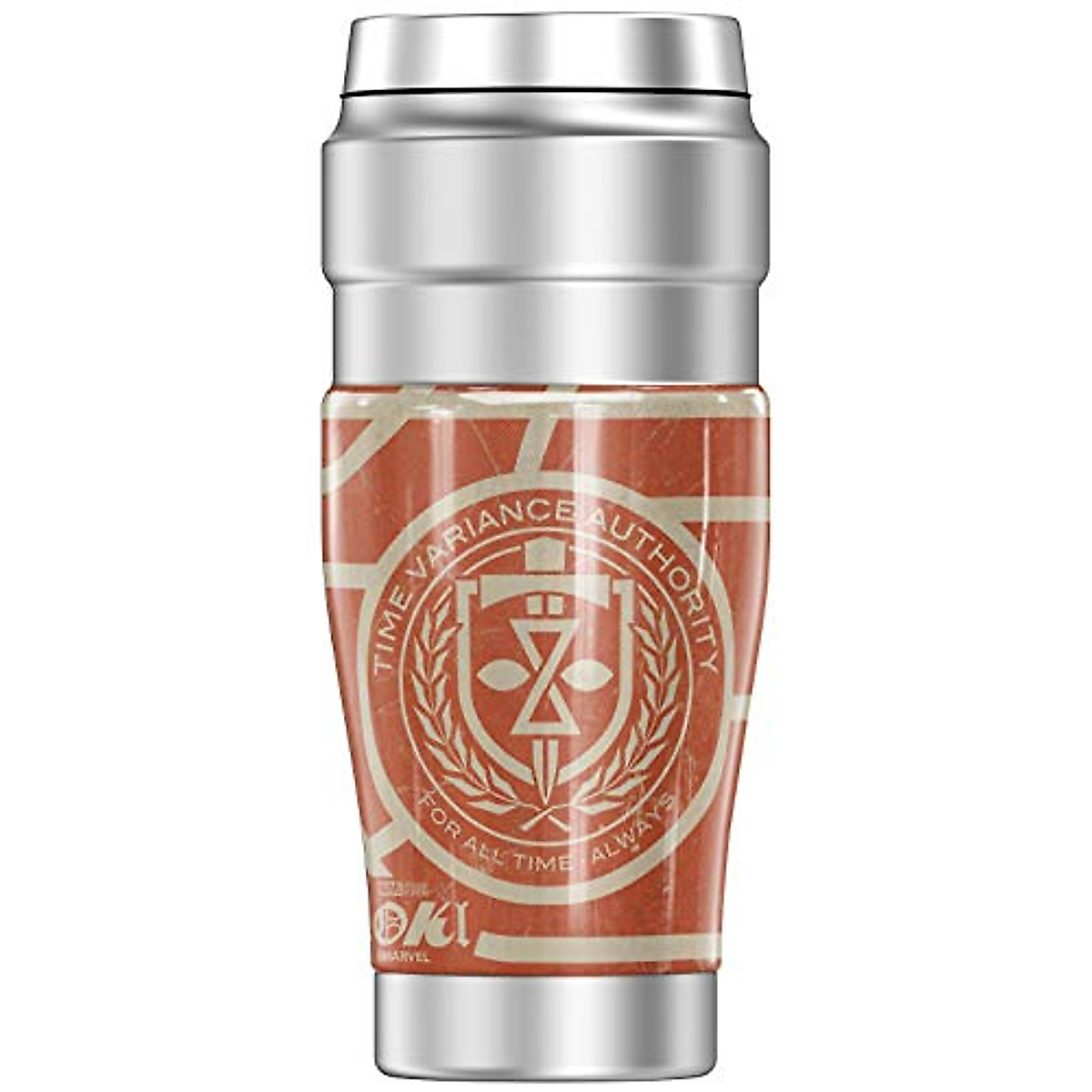 THERMOS Marvel Loki TVA Loki STAINLESS KING Stainless Steel Travel Tumbler, Vacuum insulated & Double Wall, 16oz