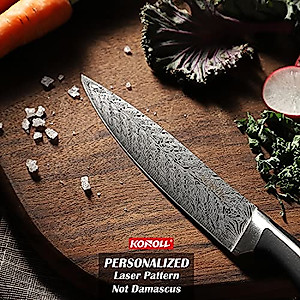 KONOLL Utility knife 5-Inch Paring knife Kitchen Fruit Knife High Carbon stainless Steel Cutting Knife