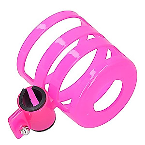 Stroller Cup Holder, Universal Cup Holder Stroller Water Bottle Holder Bike Water Bottle Holder Stroller Drink Holders for Stroller Bicycle Wheelchair(Pink)