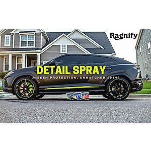 Ragnify- 2 Mesh Clay Mitt with Detailing Spray 16oz, Quick Waterless Detailer for Shine, Car Clay Bar, Gloss & Depth to Paint, Quick Detailer Kit (2x8 Oz Spray Bottles & 2 Mitts)