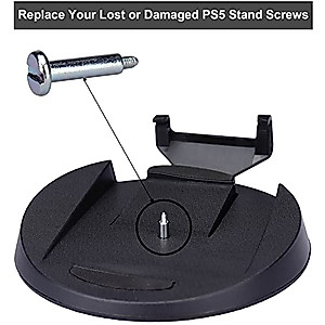 IKPEK 3Pcs Vertical Stand Holder Bottom Screw Fixing Screws for PS5 Console Stand Support Screws (Sliver - 3 Pcs)