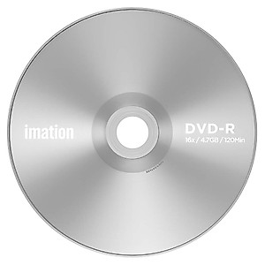 50 Pack Imation DVD-R 16X 4.7GB/120Min Branded Logo Blank Media Recordable Movie Data Disc