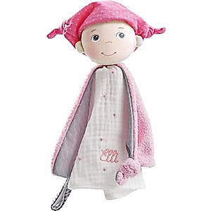 HABA Cuddly Blanket Doll Elli - Soft Lovey Baby Toy for Birth and Up (Machine Washable)