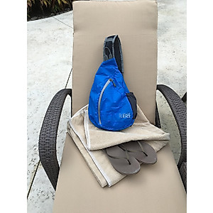 OSAGE RIVER Taber Sling Travel Bag, Foldable Crossbody, Sky Blue