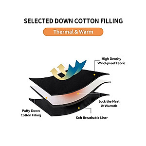 Flygo Mens Puffer Vest Winter Padded Vests Lightweight Stand Collar Sleeveless Jacket Outerwear(Blue-XL)