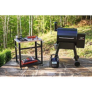 NUUK Double-Shelf Rolling Outdoor Dining Cart Table, 20" x 30" Stainless Steel Commercial Multifunctional Kitchen Food Prep Worktable on Wheels w/Adjustable Storage Tray & Waterproof Protective Cover