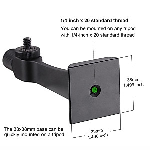 Staoptics Binocular Tripod Adapter Quick Release with 38mm Mounting Base 1/4-20 Inch Thread Removable Accessories for 8x42 10x50 12x60 15x56 15x60 15x70 20x60 25x70 Roof and Porro Binoculars.