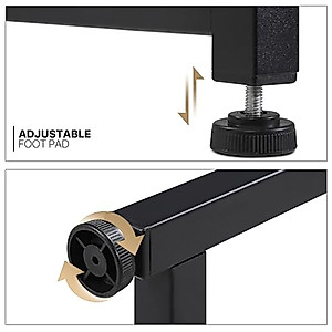 MoNiBloom Computer Desk 55", Simple Style Home Gaming Desk with Storage Bag, Office Writing Workstation- Black