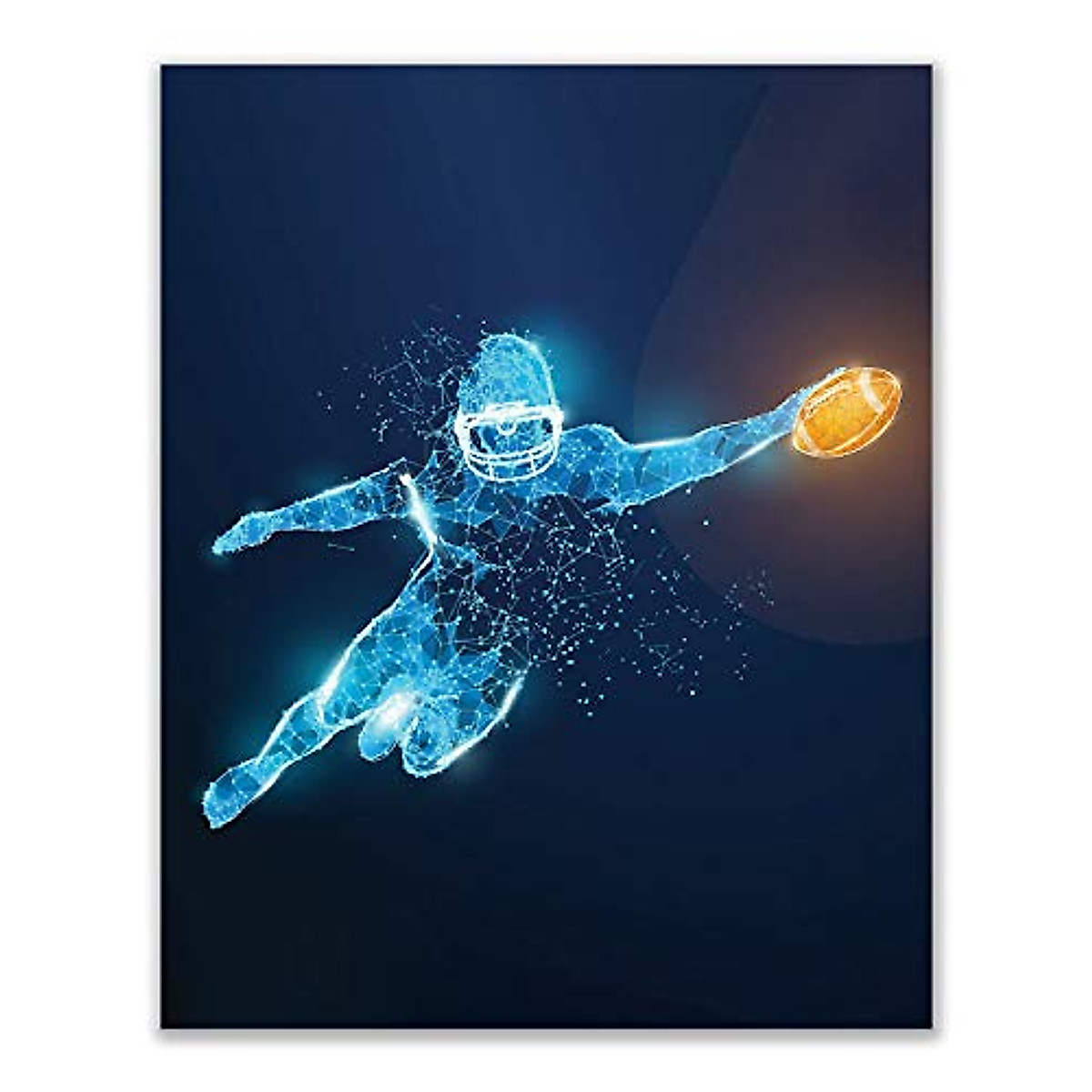 Football X-Ray Wall Art Decor Prints - Set of 4 (8x10) Inch Unframed Poster Photos - Bedroom