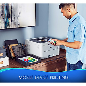 Brother HL-L3210CW USB & Wireless Digital Color Laser Printer for Home Business Office - Single-Function: Print Only - 600 x 2400 dpi, 250-Sheet Large Capacity, BROAGE Printer Cable