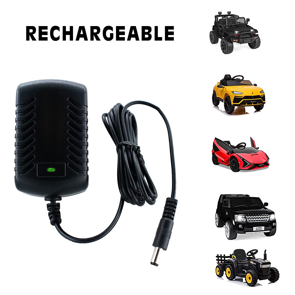 Orbic Toys 12V Charger for Best Choice Ride On Car,12 Volt Battery Ride on Car Charger,Toy Car Adapter for Kids Truck