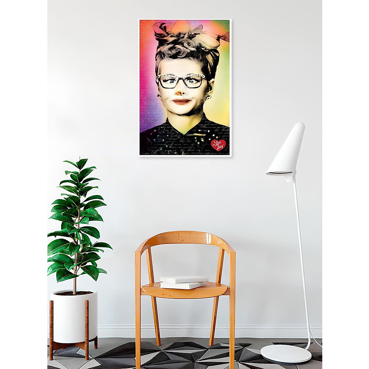 buyartforless I Love Lucy Text Lucille Ball 36x24 Art Print Posterr Comedian Funny Woman 1950-s Icon Hollywood Movie TV Star All of her Best Quotes, Multicolor (AQ 241088)