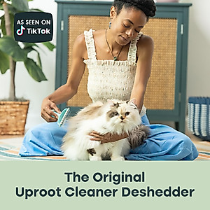 Uproot Clean Undercoat Rake for Dogs - Versatile Dematting Comb for Dogs, Cats & Bunnies - Dual-Sided 9 & 17 Blade Dog Deshedding Brush - Gentle & Effective Grooming Tool for All Coat Types