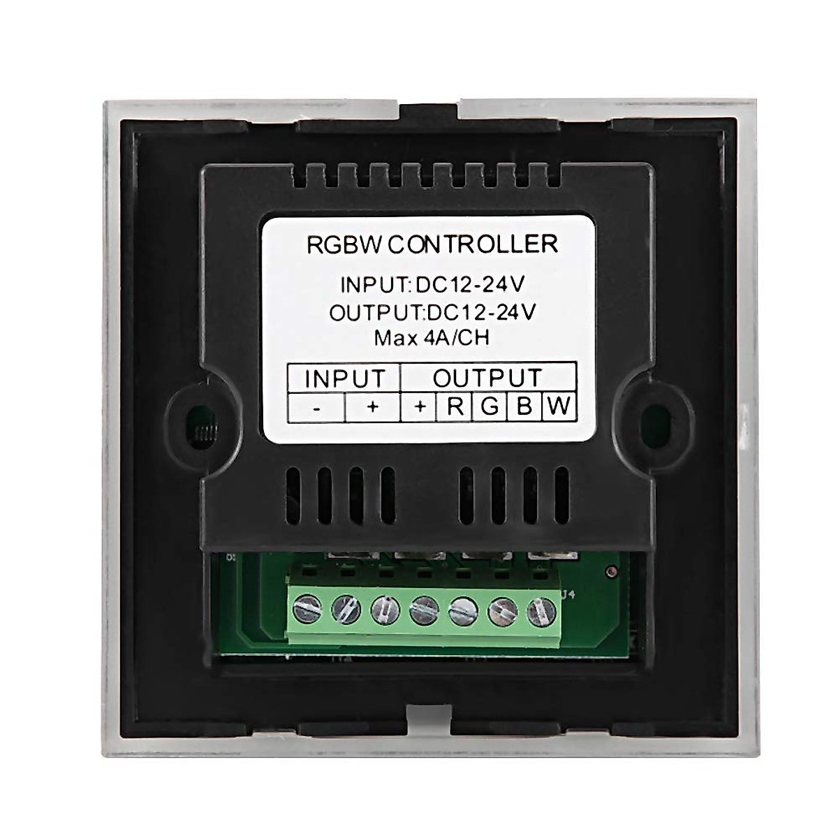 Psytfei LED Dimmer Wall Switch Wall Mounted Touch Panel Dimmer Switch Colorful Controller LED for LED Light Strip(Black)
