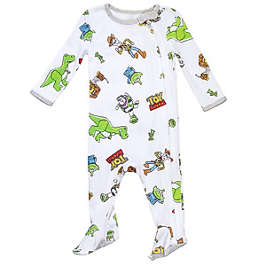 Disney Pixar Toy Story Buzz Lightyear Woody Infant Baby Boys 2 Pack Zip Up Sleep N' Play Coveralls 24 Months