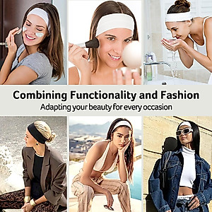 Shyvis 8-Pack Headbands for Women - Non-Slip Elastic Sweatbands - Soft Fabric Hair Bands for Gym, Workout, Yoga, Running, and Sports - Stylish, Cotton Headbands for Women and Girls.