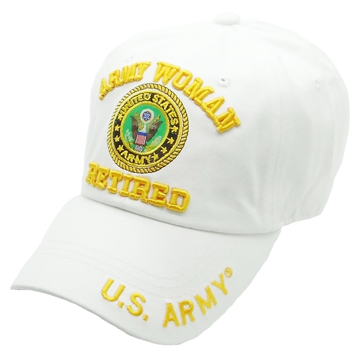 Buy Caps and Hats Retired Army Woman Veteran Baseball Cap White Hat for Women Ladies Females Retirement Gift