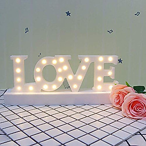 GUOCHENG Love Letter Decor Light LED Alphabet Love Marquee Light Sign Home Decorative Love Décor for Valentine's Day, Thanksgiving, Mother's Day