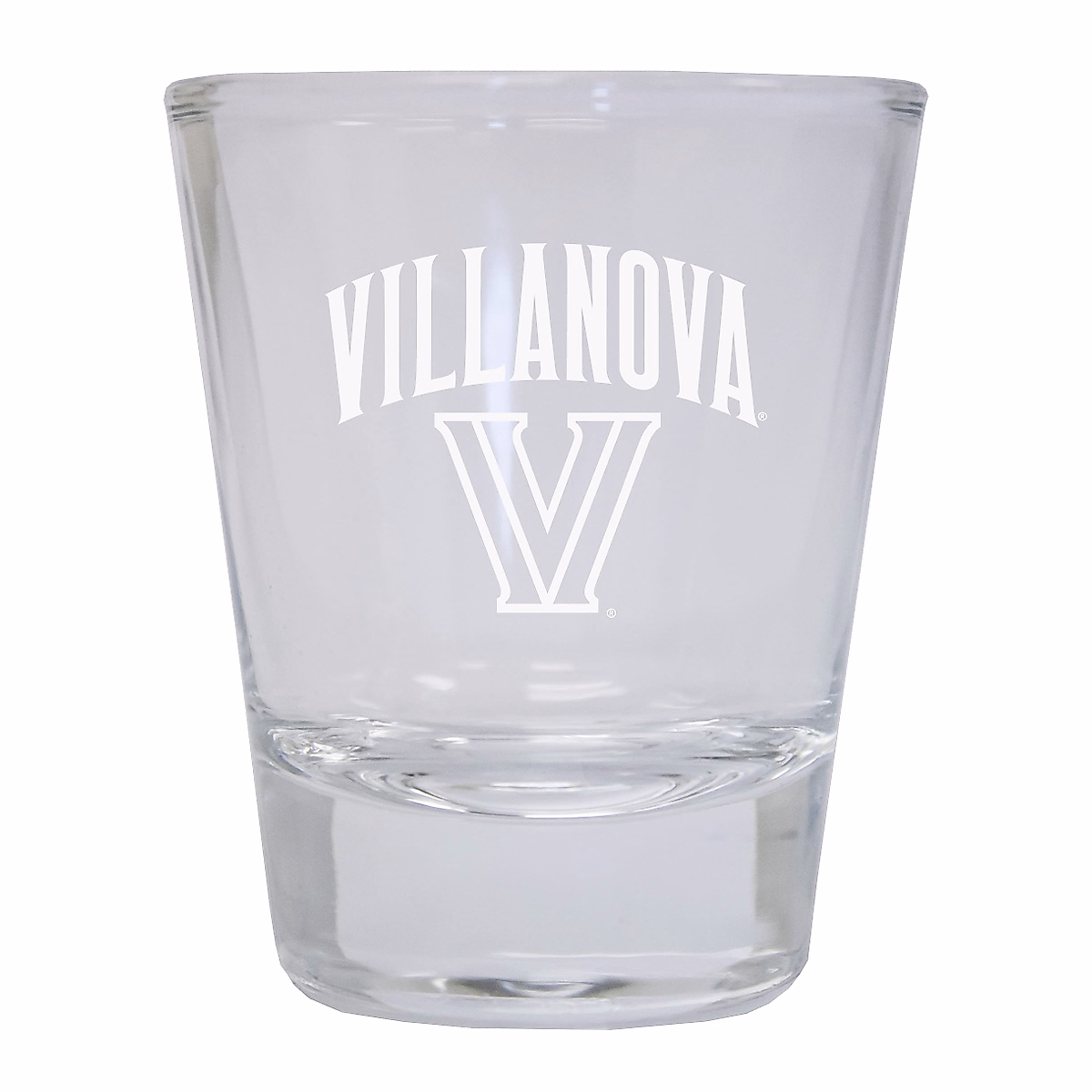 R and R Imports Villanova Wildcats Etched Round Shot Glass Officially Licensed Collegiate Product