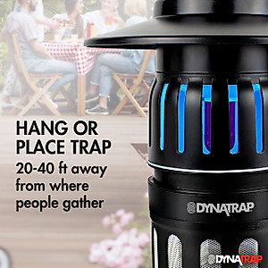 DynaTrap DT1050SR Mosquito & Flying Insect Trap – Kills Mosquitoes, Flies, Wasps, Gnats, & Other Flying Insects – Protects up to 1/2 Acre