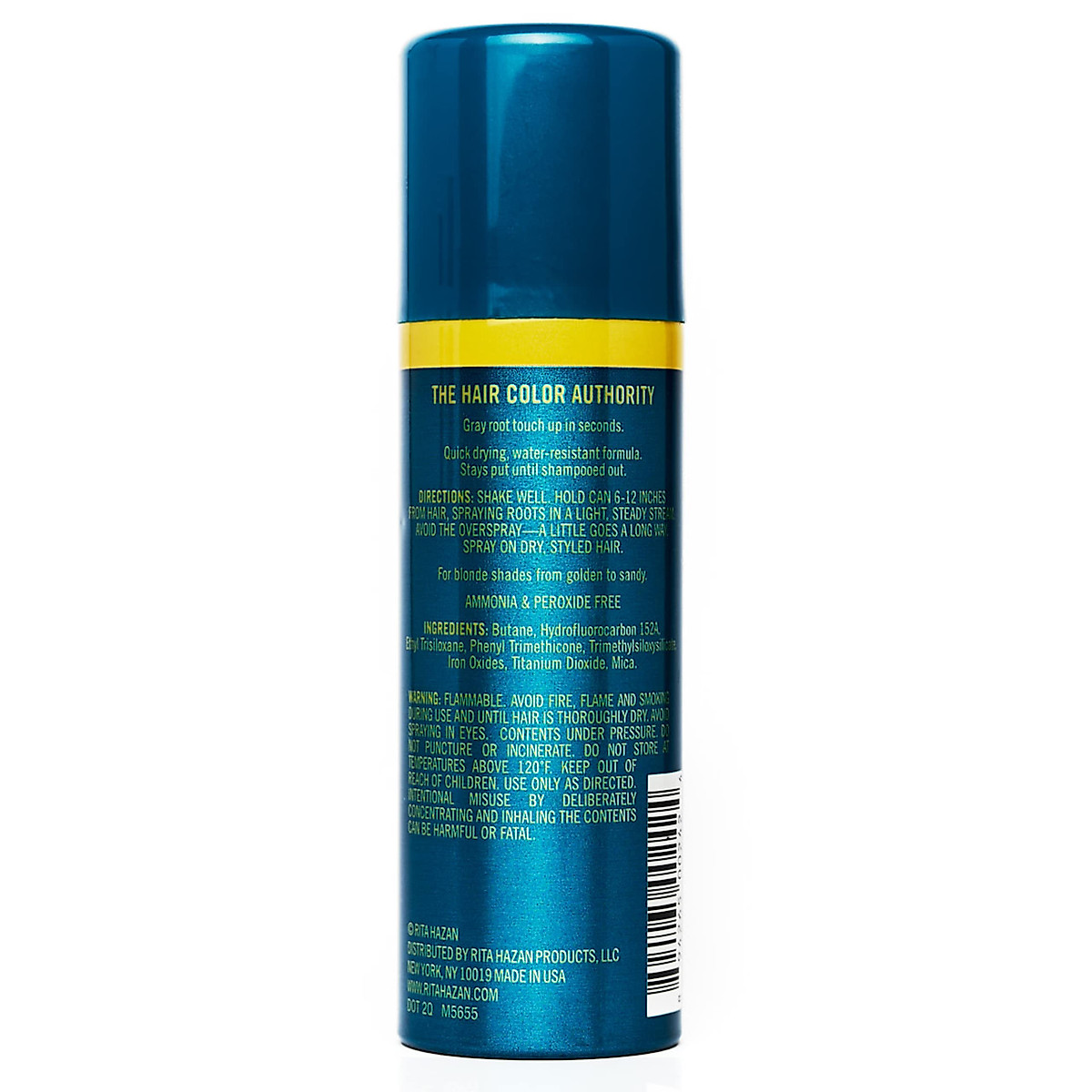 Rita Hazan Root Concealer Touch Up Spray - Instant Spray To Cover Up Roots - Quick Drying, Water-Resistant Formula - Temporary Hair Color Spray for Gray Roots - 2 oz. Root Spray