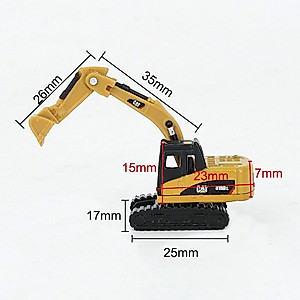 3X 1:160 N Scale Miniature Excavator Engineering Vehicle Diecast Mini Truck Model Exquisite