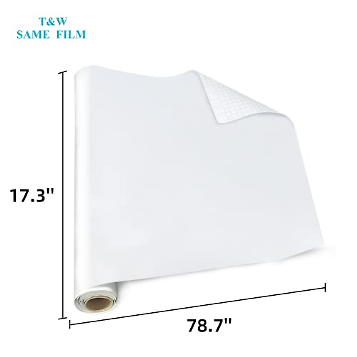 T&W SAME FILM White Board for Wall-Dry Erase Stickers-2 Dry Erase Markers Fine Tip Included-Adhesive Whiteboard for Wall,Desk,Door,Glass,Refrigerator（17.3‘’X78.7'' White）