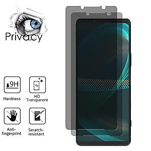 AISELAN for Sony Xperia 5 III Anti-Spy Tempered Glass, [2 Pcs] 9H Hardness Anti-Scratch Anti-Peeping Privacy Screen Protector Proteceive Film for Sony Xperia 5 III Phone