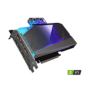 GIGABYTE AORUS GeForce RTX 3090 Xtreme WATERFORCE WB 24G Graphics Card, WATERFORCE Water Block Cooling System, 24GB 384-bit GDDR6X, GV-N3090AORUSX WB-24GD Video Card