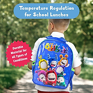 ODDBODS Blue Backpack for Kids' School & Travel - Small, Insulated Children's Bookbag for Preschool, Kindergarten & Elementary School, Room for Lunchbox, Notebooks & More, Includes Two Side Pockets