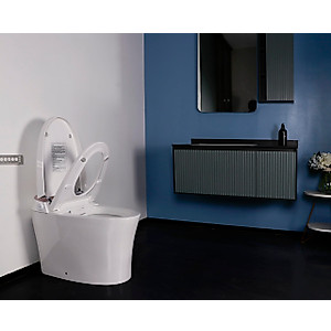 Bolina Tankless Smart Toilet with Build in Bidet Auto Lid Open/Soft Close Modern Electric Toilet,One Piece Elongated Standard Height Smart 12-in Rough-In Toilet