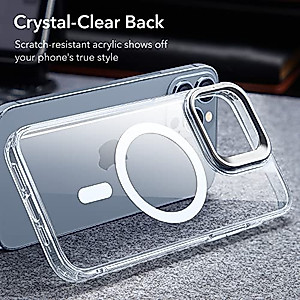 ESR for iPhone 13 Pro Max Case, Compatible with MagSafe, Built-in Camera Ring Stand, Military-Grade Protection, Magnetic Phone Case for iPhone 13 Pro Max, Classic Kickstand Case (HaloLock), Clear
