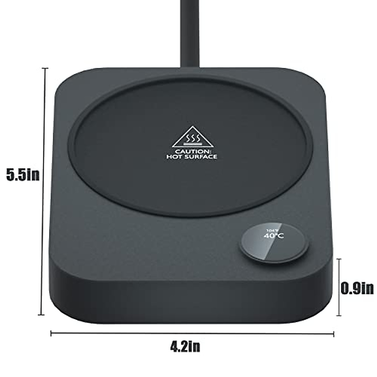 Coffee Mug Warmer, 4 Hours Auto Shut Off Cup Warmer for Office Home Desk Use with, 3 Temperature Settings, Cover Safely Use for Office/Home to Warm Coffee Tea Milk Candle Heating Wax