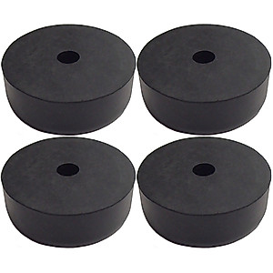 JQuad (4 Pack) 2.5" Trailer Ramp Door Bumper, Compatible with Truck Cargo Hatch - Round Rubber Bump Stops