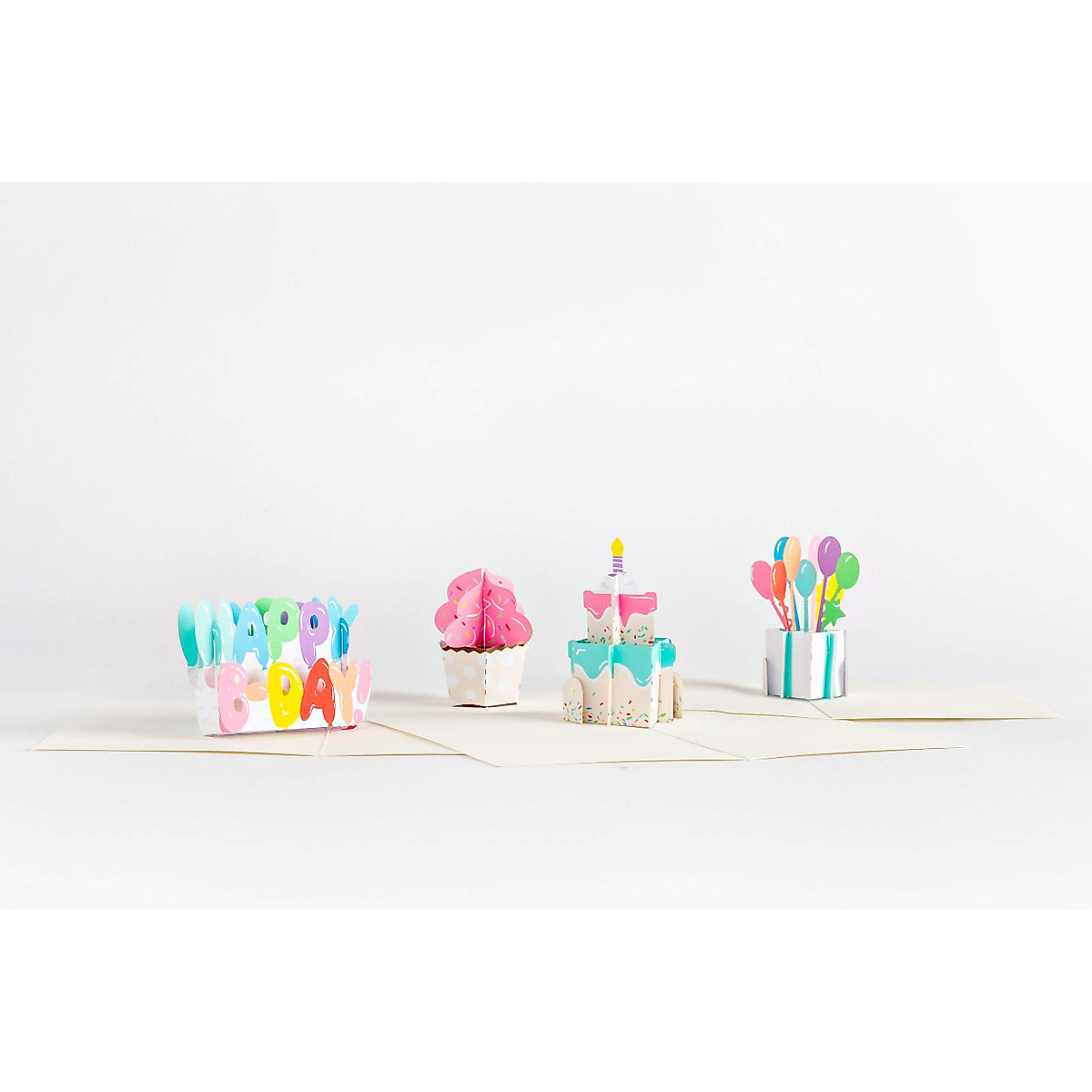 Lovepop Notecard 4-Pack Pop Up Cards, Birthday Cards, Thank You Cards With Envelopes, Thank You Notes Greeting Cards, 3D Card, Greeting Card, Pop Up Notecard