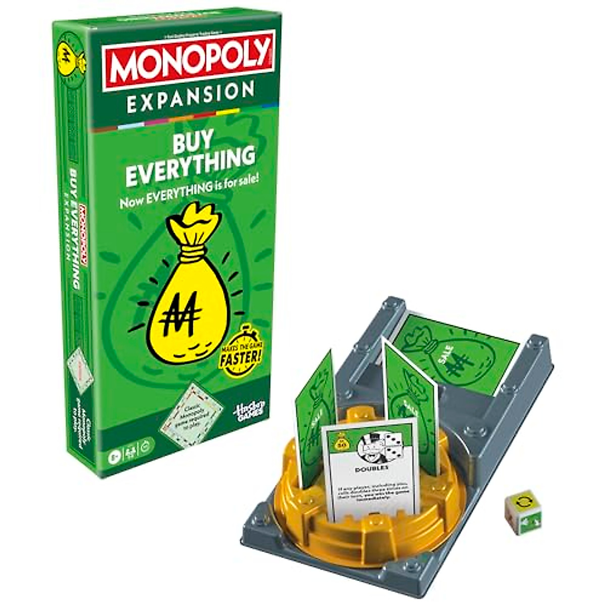 Monopoly Buy Everything Expansion | Add More Fun to Classic Monopoly Game and Play Faster | Ages 8+ | 2-6 Players | 40 Mins. | Family Board Games