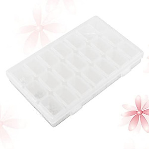 EXCEART 21 Compartments Clear Plastic Organizer Box Container Craft Storage for Beads Organizer 2pcs