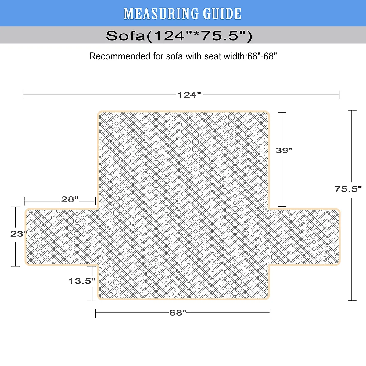 Ameritex Couch Sofa Slipcover 100% Waterproof Nonslip Quilted Furniture Protector for Dogs, Children, Pets, Machine Washable (Beige, 68")