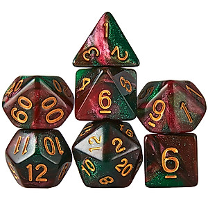 Brybelly Glitter Bomb of Polyhedral Dice, 25 Pc Variety Pack - 5 Sets of Sparkle Bulk RPG Tabletop Game Pieces & Accessories in Bulk - TTRPG Essential Starter Kit and Extra DND Items for Gaming