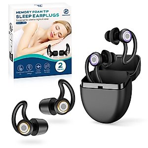 Hearprotek Ear Plugs for Sleeping, [2 Pairs] Noise Cancelling Comfortable earplugs for Sleep-Reusable Noise Reduction Sound Blocking Ear Plugs for Side Sleepers,snoring,Work,Study,Travel (30db&33db)