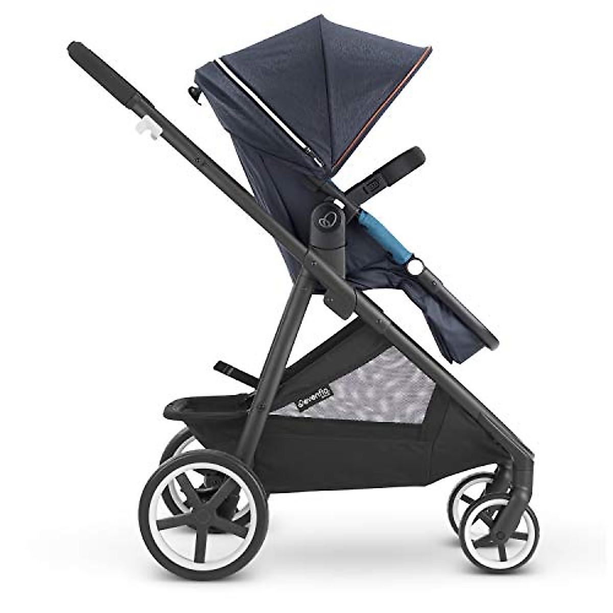 Evenflo Gold, SensorSafe Shyft Smart Modular Travel System with SecureMax Smart Infant Car Seat, Six Different Modes, Syncs with SensorSafe App, 3-Position Recline, Fits Babies 4-35 Pounds, Sapphire